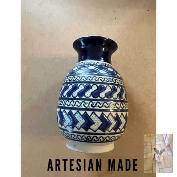 Servin | Accents | Vintage Mexican Folk Art Pottery Vase Servin Mexico ...